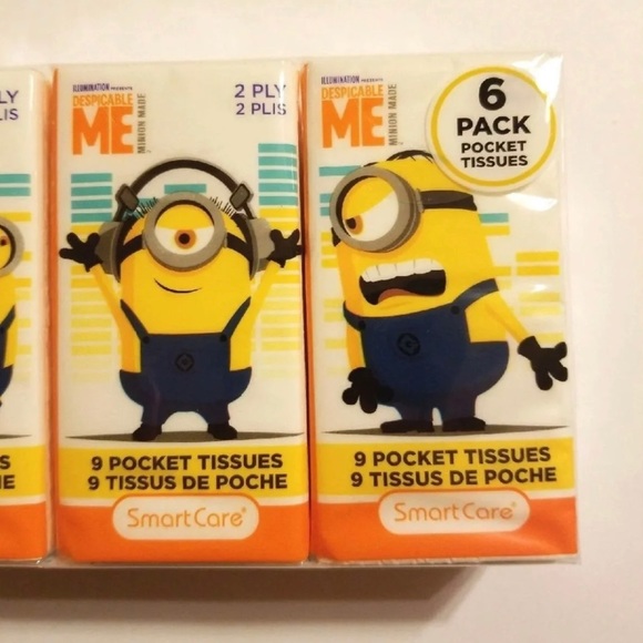 Universal | Makeup | Despicable Me Minions 6 Pack Pocket Tissues | Poshmark